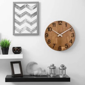 Elegantní nástěnné hodiny z masivního dubu I SENTOP MAS016-OSMO-3072-heads-silver