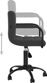 Otočná kancelářská židle černá samet 334707