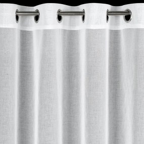 ZÁCLONA NA KROUŽCÍCH KAJE 350X145 CM CM BÍLÁ