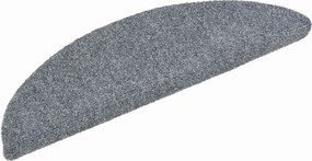 Schodové rohože samolepicí 5 ks 56 x 17 x 3 cm světle šedé půlkulaté 149680