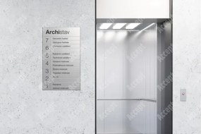 ACCEPT Hlavní orientační tabule ACS 010 (712 x 1031 mm) - stříbrná tabule