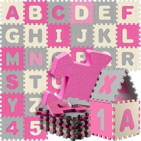 Puzzle podložka 86dílný růžová