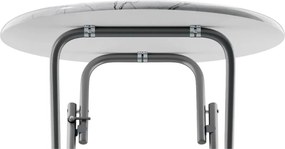 Cateringový skládací barový stůl MARLE 60 cm mramorově bílý