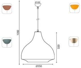 ACA DECOR Závěsné stropní svítidlo HAVANA max. 60W/E27/230V/IP20, mentolově zelená