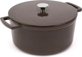 Elmich Smaltovaný litinový hrnec Ember 24 cm - hnědá
