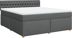 Box spring postel s matrací tmavě šedá 180x200 cm textil 3289067