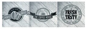 E-shop24, 2P616,  Papírová Bordura Coffee house černý - šířka 7,8 cm x délka 5m