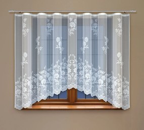 Dekorační žakárová záclona s řasící páskou EVELYN 160 bílá 300x160 cm MyBestHome