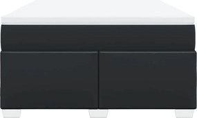 Box spring postel s matrací černá 140x200 cm umělá kůže 3285213