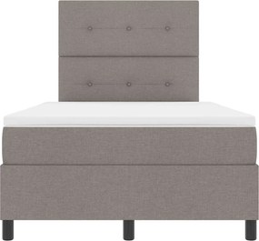 Postel s boxspringem s čelo Taupe 120 x 200 cm textil 3339382