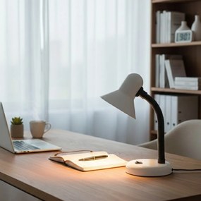 Stolní lampa Mentor, 1x bílé stínítko, w