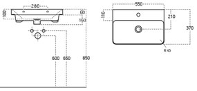SAPHO THALIE 55 keramické umyvadlo nábytkové 55x37cm, bílá, TH11055