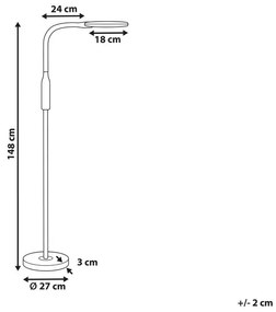 Stojací LED lampa černá CASSIOPEIA Beliani