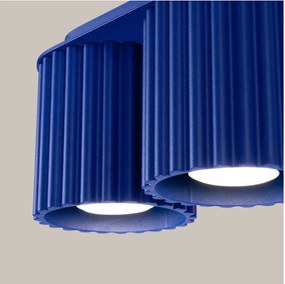 Modré kovové bodové svítidlo 10x21 cm Zora – Sollux