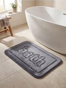 Sinsay - Koupelnový kobereček s nápisem Bath - šedá