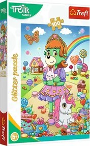 Trefl - Puzzle - Třpytivé puzzle Treflíci: Třpytivá Treflinka / 100 dí
