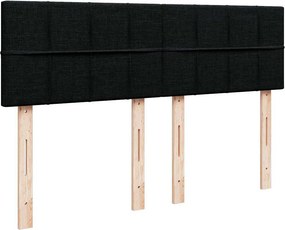 Box spring postel s matrací černá 140x200 cm textil 3287093