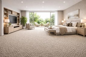 Timzo, Metrážový koberec Avila 9465, na míru, šíře 4m,5m, hnědá, filc, ložnice