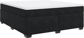 Box spring postel s matrací černá 180x200 cm samet 3285301
