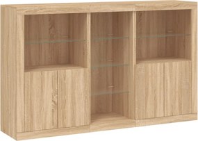 Příborník s LED osvětlením dub sonoma 162 x 37 x 100 cm 3209172