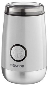 Sencor - Elektrický mlýnek na zrnkovou kávu 60 g 150W/230V bílá/chrom