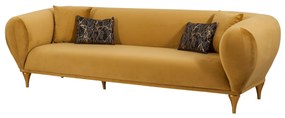 Hanah Home Třímístná pohovka MEBLON žlutá 867UNQ1553