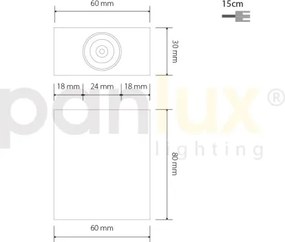 Svítidlo Panlux VARIO DOUBLE V2/CBS 6W CERNA CW studená bílá 6000K