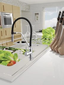 Invena Terra, kuchyňská baterie s elastickým ramenem, černá-chrom, INV-BZ-54-L04-D