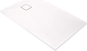 Deante Correo, obdélníková granitová sprchová vanička 100x80x3, 5 cm, bílá matná, DEA-KQR_A46B