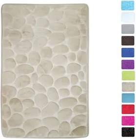 MSV PEBBLES koupelnová předložka 50 x 80 cm béžová / PU pěna / protisk