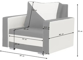 Křeslo ASTRA2 s funkcí spaní Světle hnědá/tmavě hnědá