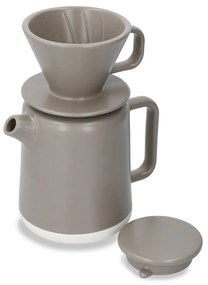 Hnědý keramický set konvičky a držáku na kávový filtr 0.8 l La Cafetiere Seville - Kitchen Craft