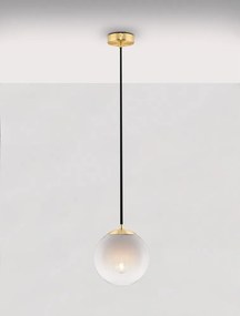 Bílé/ve zlaté barvě skleněné závěsné svítidlo ø 20 cm Vita – Nova Luce