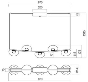 Redo 01-3243 - LED Stmívatelný lustr na lanku SINCLAIR LED/35W/230V CRI 93 IP21