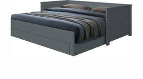 Rozkládací postel 90/180x200, šedá, GORETA Kondela 0000252394