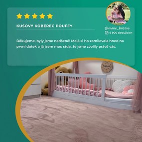 Ayyildiz, Kusový koberec Pouffy 5100 Rose, 60x110, růžová, obývací pokoj