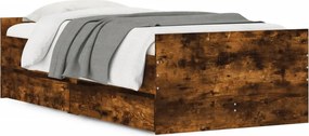 Rám postele se zásuvkami kouřový dub 75 x 190 cm Small Single 3207389