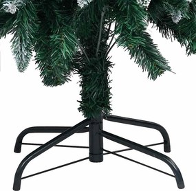 Umělý vánoční strom s LED a sadou koulí a šiškami 210 cm 3077532
