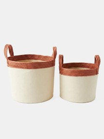 Sinsay - Úložné koše s pletenými uchy 2 pack - béžová