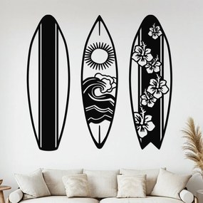 dřevo života Dřevěný obraz SURF ALOHA Zvolte barvu dekoru: Černá, Rozměry šxv (cm): 147x140