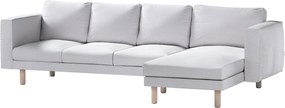 Potah na pohovku IKEA Norsborg 4-místná se šezlongem barva šedá látka pletený vzor
