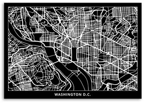 Gario Obraz na plátně Washington DC plán města Rozměry: 60 x 40 cm