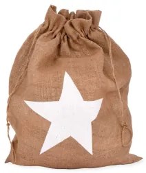 Vánoční jutový pytlík Jute with Star Garden Trading