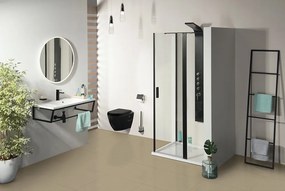 Polysan Polysan, Zoom Line Black obdélníková sprchová zástěna 1100x800mm L/P varianta, ZL1311BZL3280B