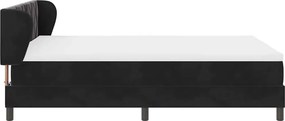 Postel s boxspringem s čelo Černá 160 x 200 cm samet 3340450