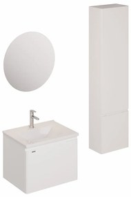 Koupelnová sestava s umyvadlem včetně umyvadlové baterie, vtoku a sifonu Naturel Ancona bílá KSETANCONA11