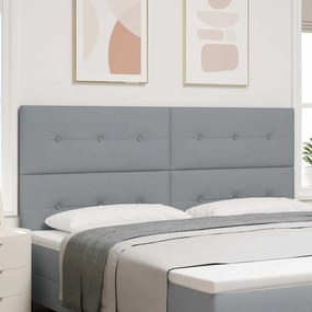 Výškově nastavitelné čelo postele Světle šedá 200 cm textil 3337860