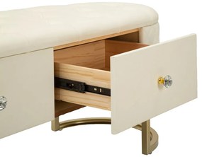 Designová lavice Pembroke 120 cm bílá