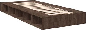 Rám postele hnědý dub 90 x 190 cm kompozitní dřevo 3280530