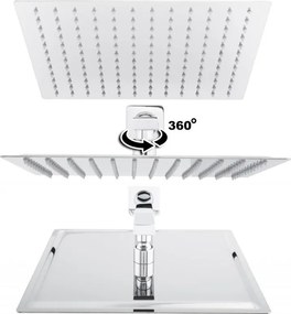 Erga Dual, podomítková sprchová sada s dešťovou sprchou 30×30, chromová, ERG-YKA-BP.DUAL30